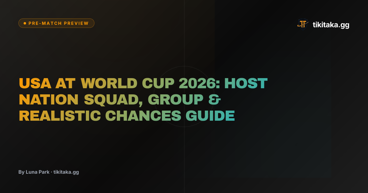 USA at World Cup 2026: Host Nation Squad, Group & Realistic Chances ...